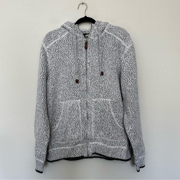 Roots | Sweaters | Roots Mens Full Zip Chunky Sweater Knit Hooded ...